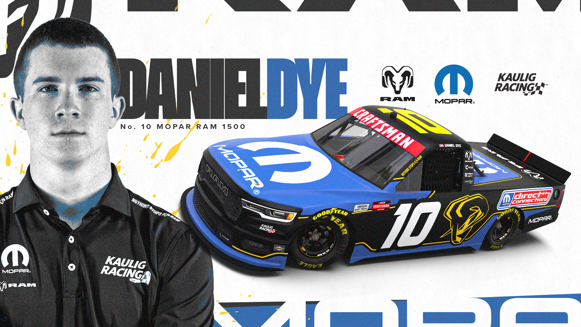 Kaulig Announces Mopar as Full-Season Sponsor of Daniel Dye Driving the ...